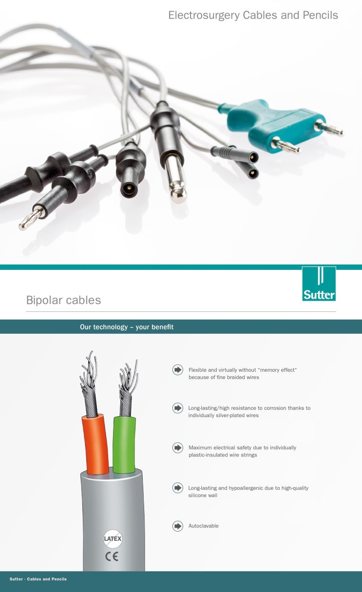 Sutter 전기수술기용 바이폴라 케이블 - Bipolar Cables & Monopolar Cables : 네이버 블로그