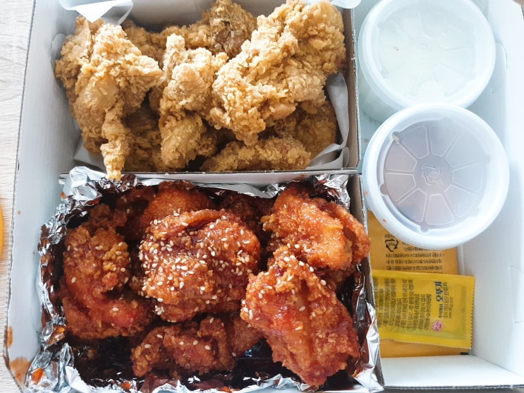 대구치킨맛집 계명대학교맛집 갓튀긴후라이드 본점 에서 치킨 테이크아웃 해서 먹었어요후기후기 네이버 블로그