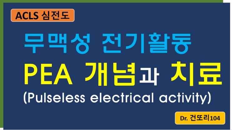 PEA(pulseless electrical activity, 무맥성 전기활동)의 개념/원인/치료 : 네이버 블로그