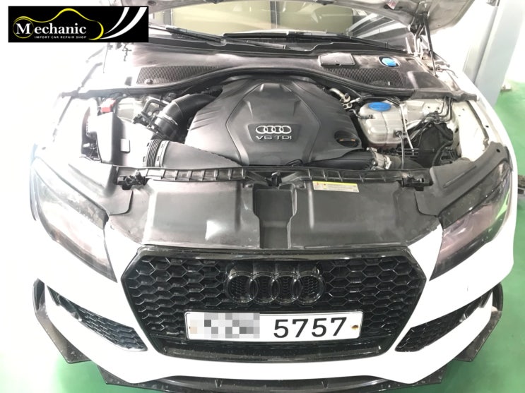 아우디 A7 30tdi 엔진마운트 불량으로 진동과다 엔진마운트 양쪽 교환 작업5757 구리다산남양주하남강동송파