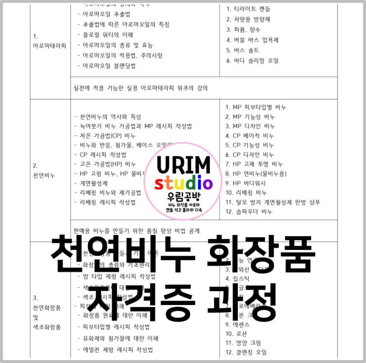 자격증 천연비누 And 화장품 사범 클래스 1회차 아로마테라피 과정 네이버 블로그