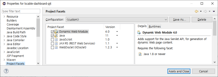 [Eclipse] Dynamic Web Module 4.0 requires Java 1.8 or newer. : 네이버 블로그