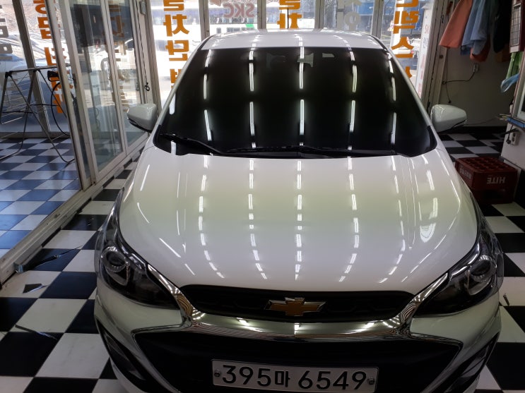 부산 썬렉스 썬팅 Sunrex 다이아몬드썬팅 시공 자동차 전면썬팅 가격 The Next 스파크 윈도 틴팅 승용차 앞유리 선팅 비용 자외선차단율100 필름 열차단율90