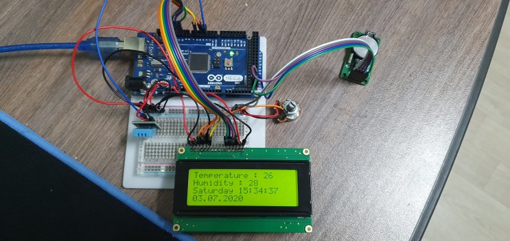 DHT11(온습도센서), LCD20x4, DS1302(RTC) : 네이버 블로그