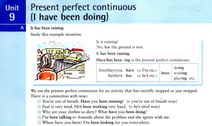 기초 영어 문법 :: 현재완료진행 시제 Have been ~ing (그래머 인 유즈 인터미디엇 Grammar in use ...