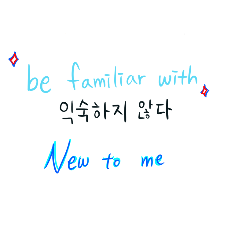 영어표현#11 + 익숙하지 않다 + be familiar with + 관련 동영상 : 네이버 블로그