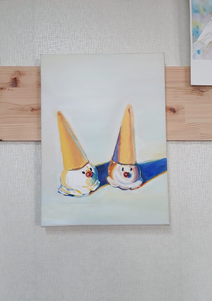 웨인티보(Wayne Thiebaud)의 졸리콘(Jolly Cones) 유화 모작 : 네이버 블로그