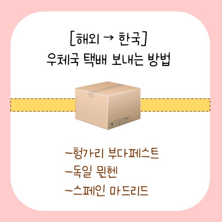 유럽에서 한국으로 우체국 택배 보내기 부다페스트 뮌헨 마드리드 네이버 블로그