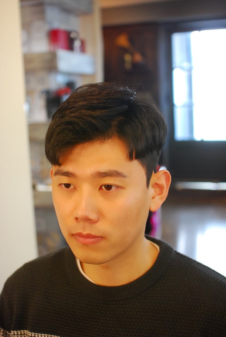 합정 미용실 디자인룸 M자 이마 숱 없는 남자 머리 파마 가르마 볼륨펌 네이버 블로그