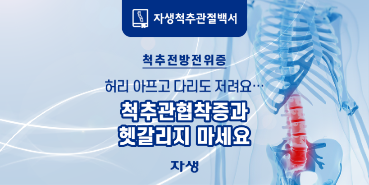 척추전방전위증 허리 아프고 다리도 저려요척추관협착증과 헷갈리지 마세요 네이버 블로그