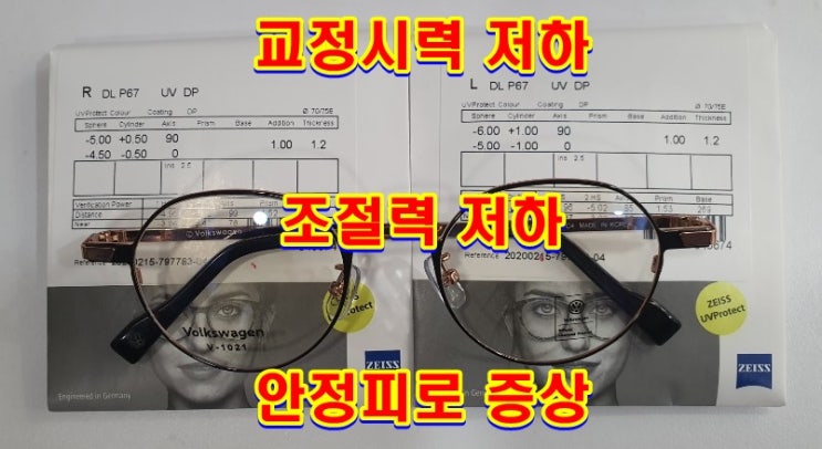 낮은 교정시력의 원인과 눈의 피곤한 이유 조절기능 이상으로 안정피로 유발 부산 양안개방 굴절검사 전문 네이버 블로그