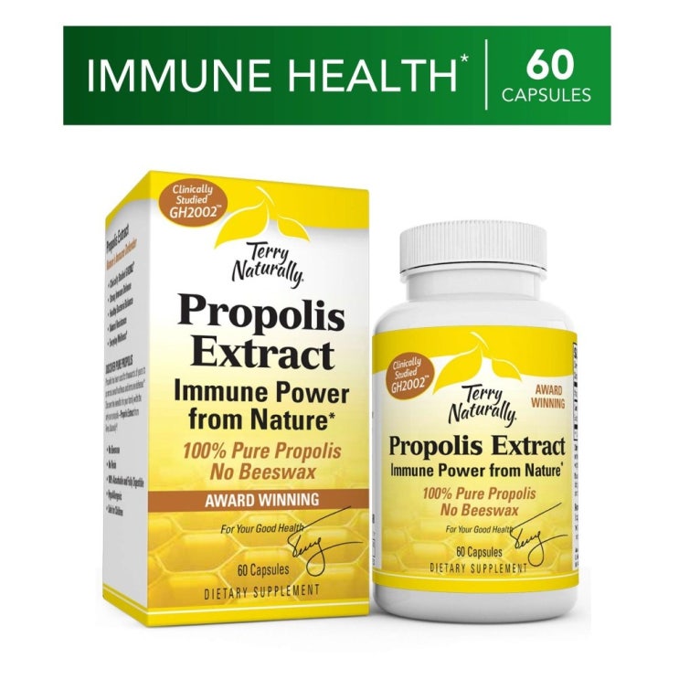 Terry Naturally Propolis Extract 60 Capsules 비염에좋은약 비염에좋은영양제 프로폴리스6000 ...