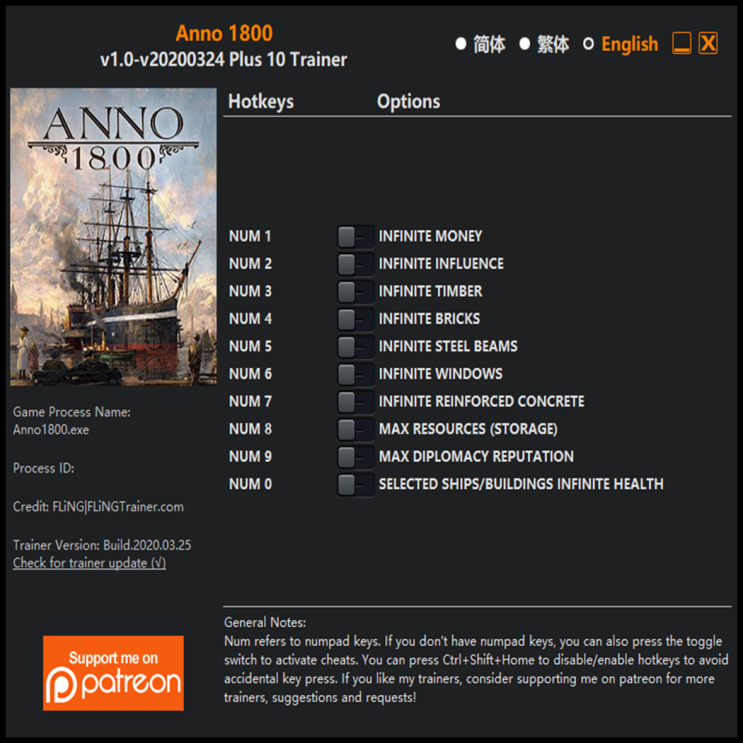 200326-아노 1800 트레이너 (Anno 1800 Trainer v1.0 +10)3DM : 네이버 블로그
