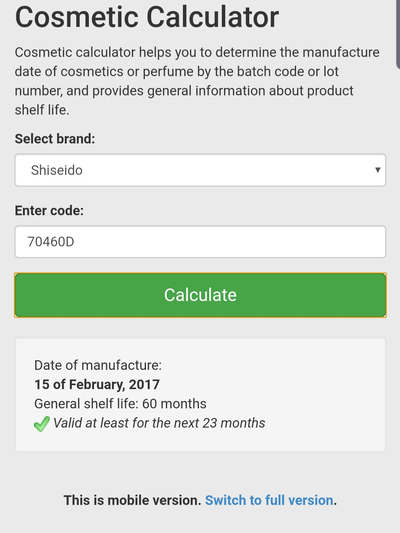 퍼펙트휩 유통기한은 언제까지일까? + 외국 화장품 유통기한 확인하는 법 / Cosmetic Calculator : 네이버 블로그