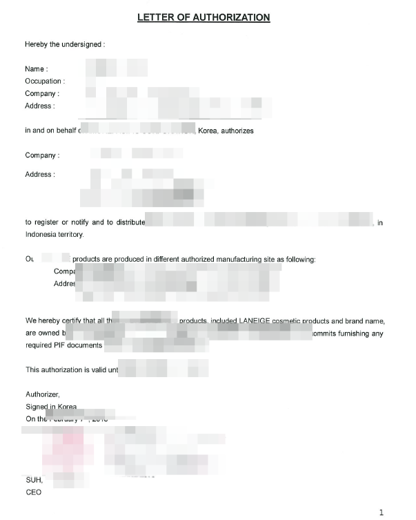 LOA - Letter of Authorization : 네이버 블로그