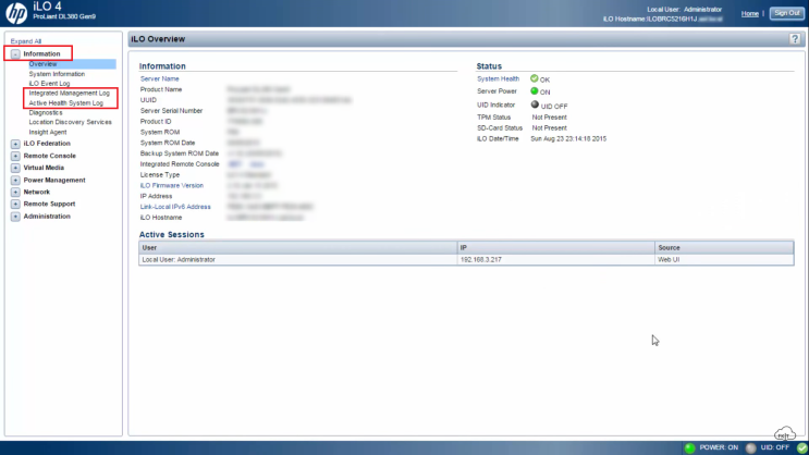 [HP] iLO에서 log 수집 : 네이버 블로그