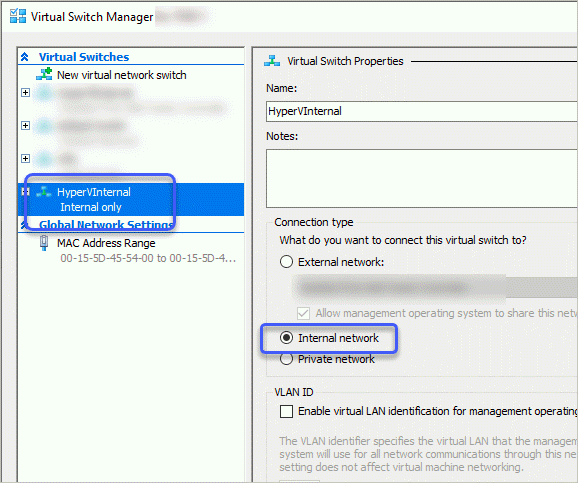 Hyper-V Internal 네트워크에 NAT을 이용한 인터넷 연결 제공 : 네이버 블로그