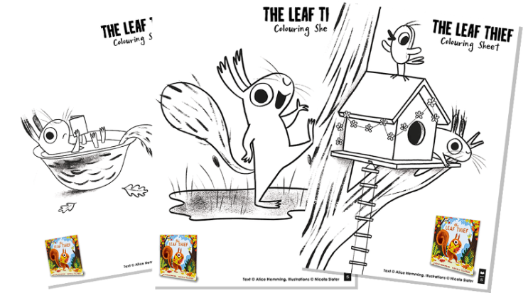 영어 도서 - 나뭇잎 도둑 (The Leaf Thief ) 색칠 공부 3페이지 : 네이버 블로그