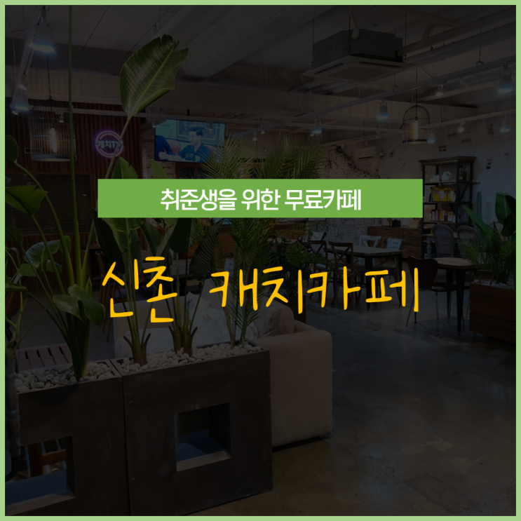 신촌카페 취준생 공부하기좋은 캐치카페 네이버 블로그