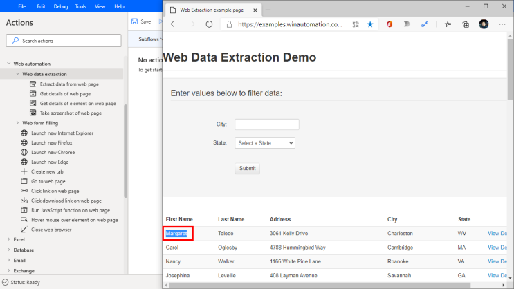 MS RPA 파워 오토메이트 데스크탑 Actions - 12.03 Web automation > Get details of ...