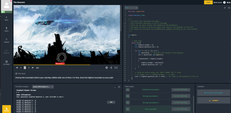 [알고리즘] 게임으로 알고리즘 공부하기! 코딩 게임 (Coding Game, codingame) : 네이버 블로그