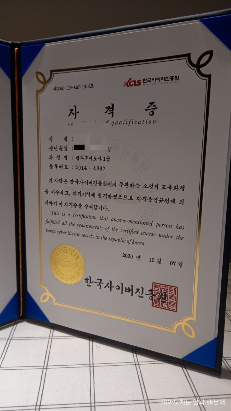 방과후지도사1급 무료교육자원 한국사이버진흥원에서 자격증취득하다 네이버 블로그