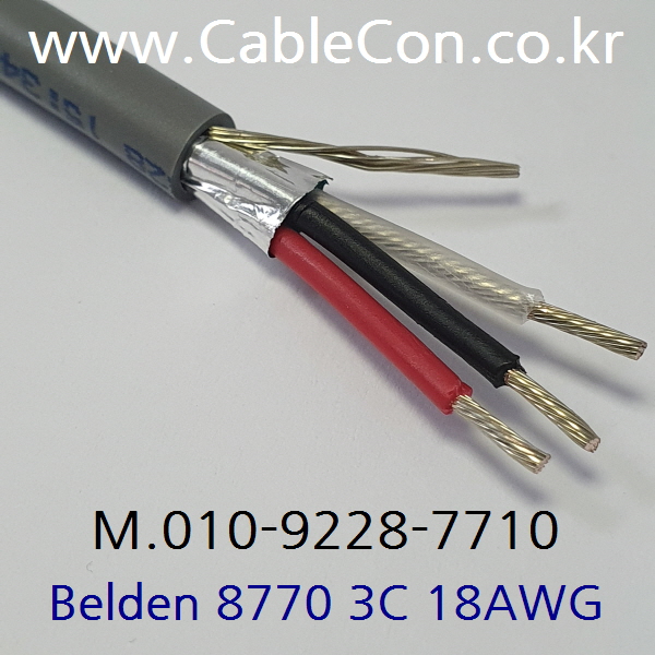 T.02-744-0909 BELDEN 8770 벨덴 3C x 18(16x30)AWG, UL AWM 2093, CM, IEC ...