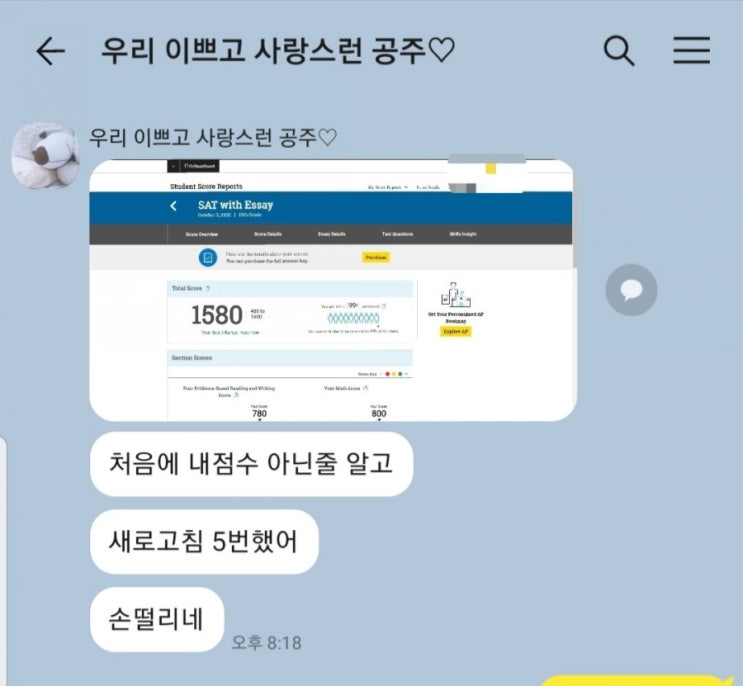 SAT 1580♡ 장하다 우리 딸^^ : 네이버 블로그