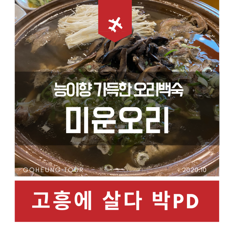 고흥맛집 능이향 가득한 오리백숙 미운오리 네이버 블로그
