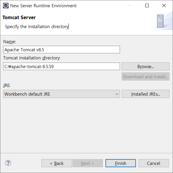 Apache-tomcat 설치 (Eclipse - Dynamic Web Project(Server)) : 네이버 블로그