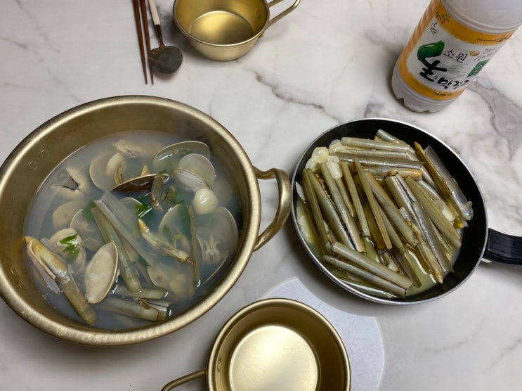 태안 몽산포 조개잡기, 조개탕 , 맛조개술찜 : 네이버 블로그