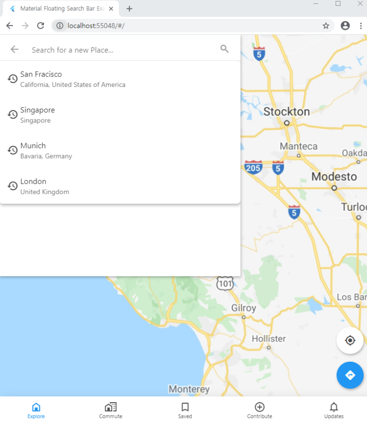 (Flutter) material_floating_search_bar : 네이버 블로그