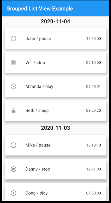 플러터(Flutter) - 그룹 리스트(grouped_list) 패키지 사용방법 : 네이버 블로그