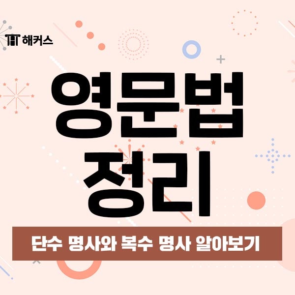 영어문법정리 단수 복수명사 알아보기 Feat 가산불가산 네이버 블로그