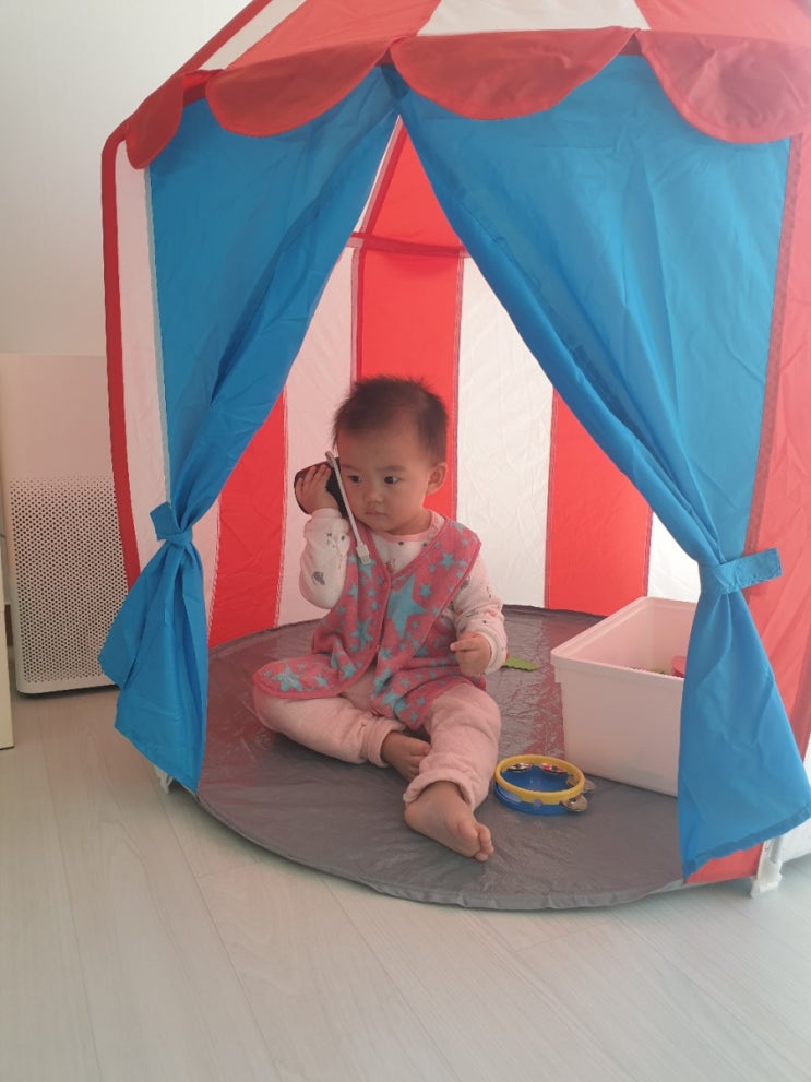 아기텐트 이케아 시르쿠스텔트 놀이텐트로 독립적인 공간 만들어줬어요♡ 네이버 블로그