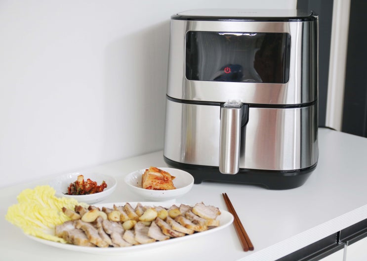 스테인레스 에어프라이어 한경희 HE-A817 통삼겹구이 성공! : 네이버 블로그