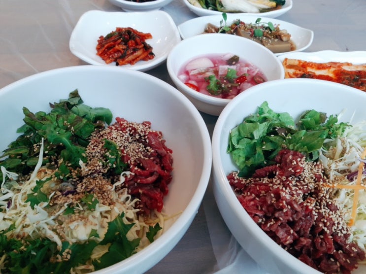 육회한우고성맛집 육회비빔밥이 맛있는 한우전문점 강원도고성 한우촌” 추천 네이버 블로그