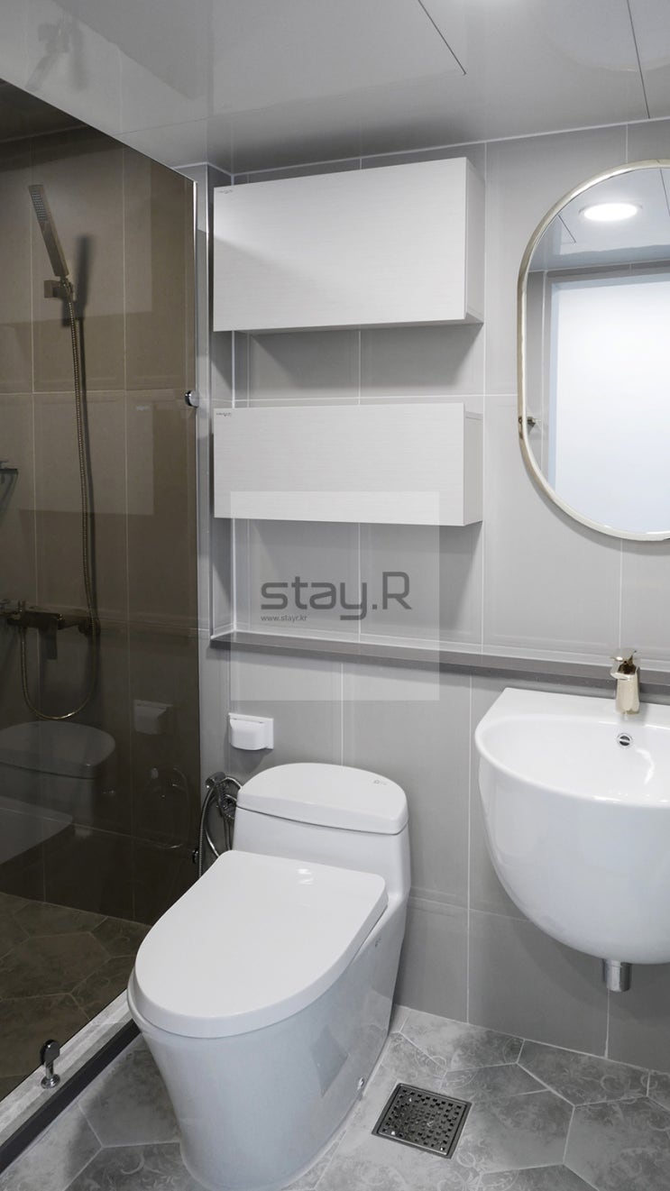 스테이알[stay.R] 욕실파우더룸인테리어리모델링/ 젠다이 샤워파티션구조 : 네이버 블로그