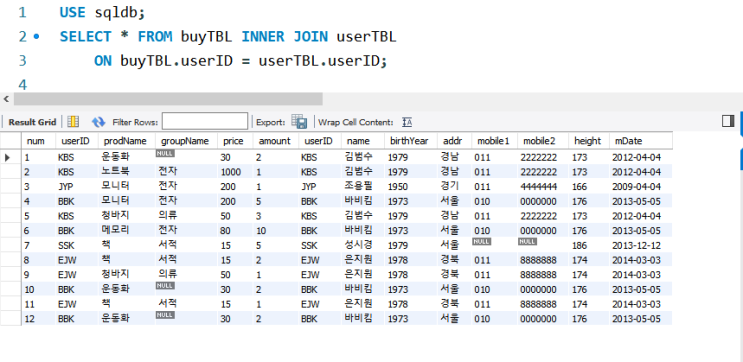 [MySQL] JOIN 조인 _ 2개 테이블을 INNER JOIN하기 : 네이버 블로그