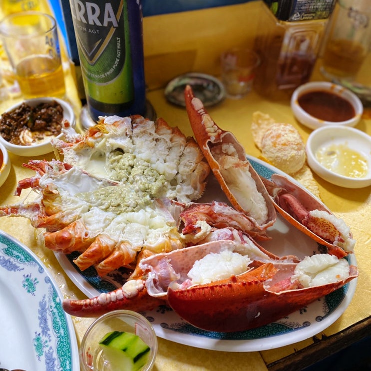 해운대 바다마을 랍스타 포차 오륙도19호 제주이모 해산물 코스 맛집 네이버 블로그