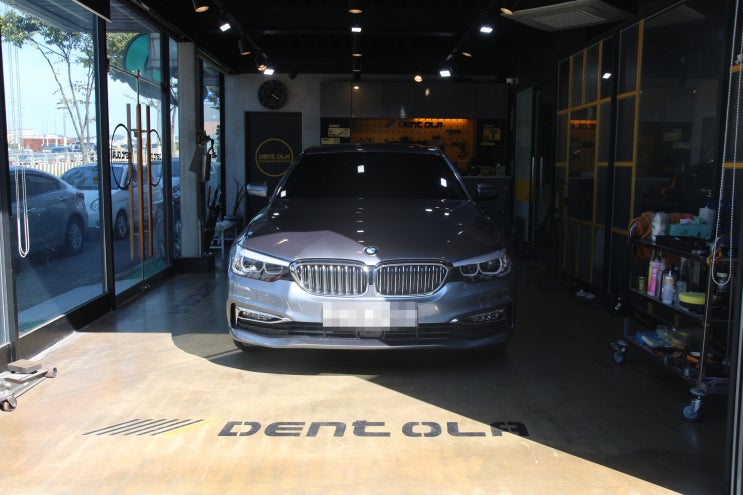 Bmw 520i 페인트의 이색이 심한 대표적인 컬러 블루 스톤의 터치업 From 기흥 덴트올라 네이버 블로그