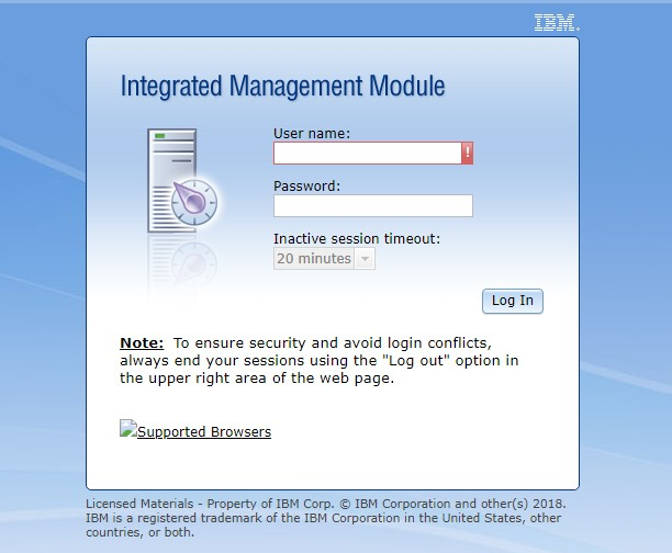 IBM Server IMM2 설정 Default : 네이버 블로그