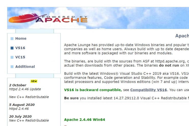 윈도우10 운영체제 APM(Apache+PHP+Mysql) 설치 및 웹서버 구축하기-Apache 설치 : 네이버 블로그