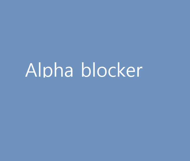 Alpha blocker : 네이버 블로그
