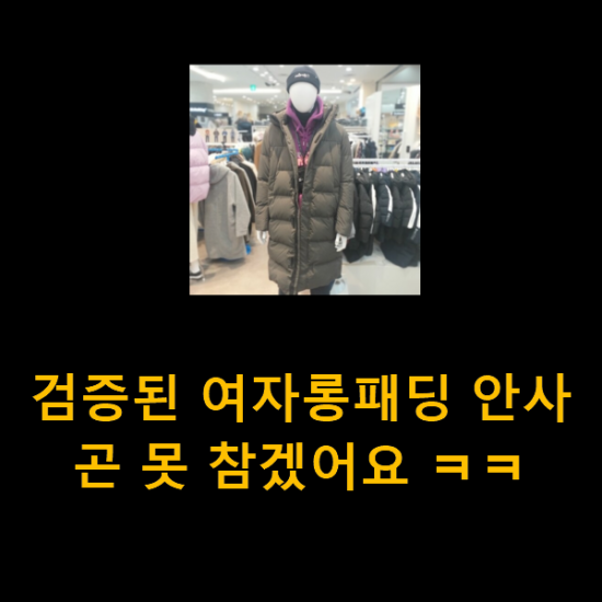 검증된 여자롱패딩 안사곤 못 참겠어요 ㅋㅋ : 네이버 블로그