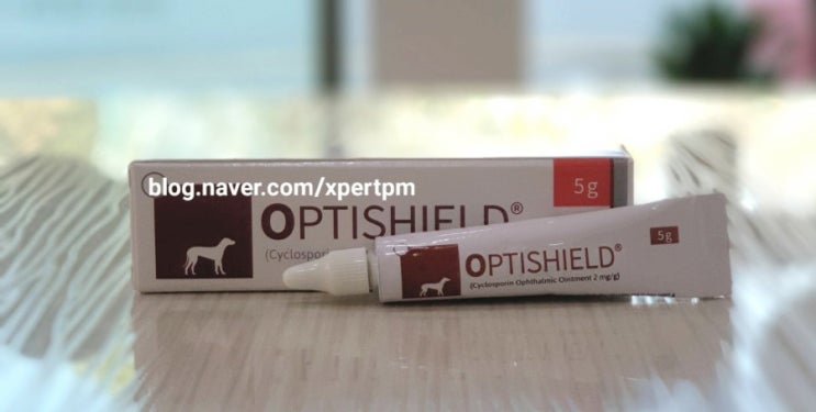 옵티실드 OPTISHIELD® 개의 건성각결막염 치료/청주동물약국/늘봄동물약국 Cyclosporin Ophthalmic ...