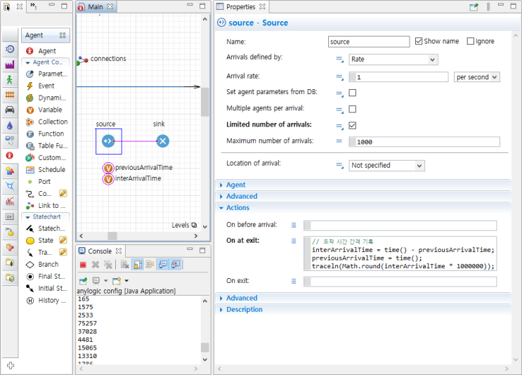 [anyLogic] Source의 Rate는 정말 지수분포를 따르는가? : 네이버 블로그