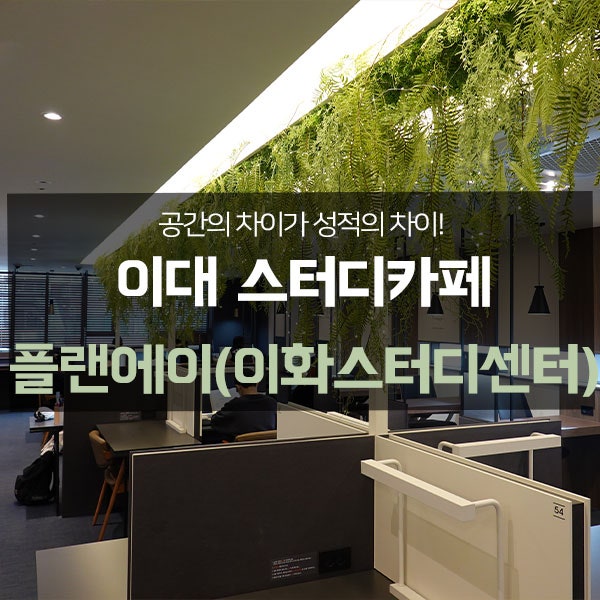 이대 스터디카페 플랜에이 차원이 다른 학습공간 네이버 블로그