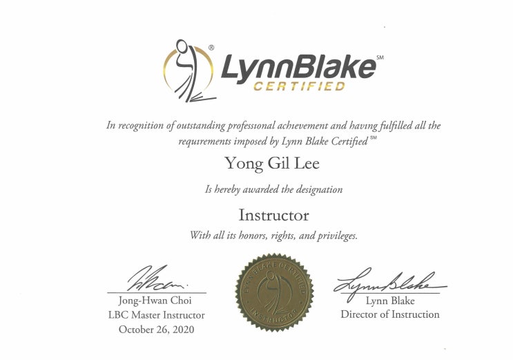 부산골프레슨/LYNN BLAKE CERTIFICATE(린브레이크 교습가) : 네이버 블로그