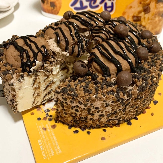 베스킨라빈스 누가봐도 촉촉한초코칩 아이스크림 케이크 후기 🍪 (베라 신상 촉촉한초코칩) : 네이버 블로그